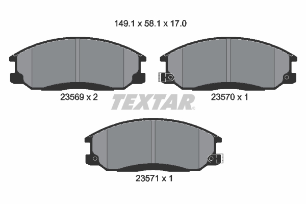 AutoZone | Brake Pad Set, disc brake - TEXTAR - 2356901