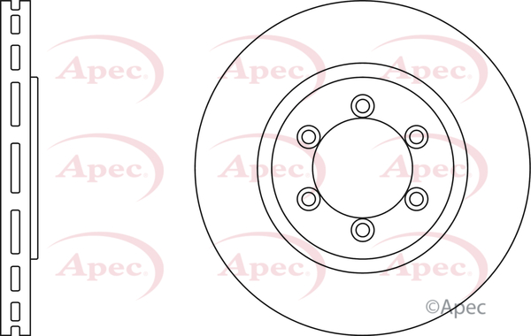 APEC - DSK2512 - Brake Disc (Braking System). Irish Auto Parts - Car ...